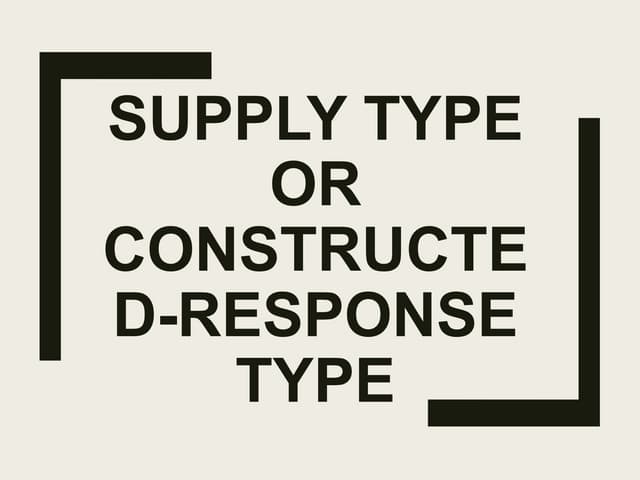 Completion Type Of Test Pptx Educational Assessment Education