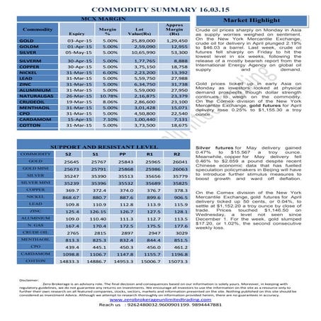 Daily Report Commodities | PDF