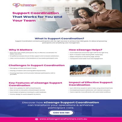 Support Coordination That Works for You and Your Team- eZaango Care ...