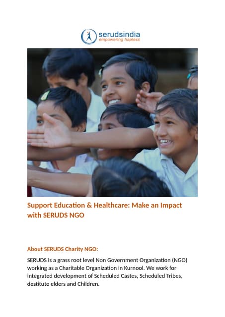 Join us in changing the life of an orphaned children | PPTX