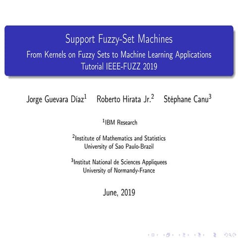 Support fuzzy set machines tutorial | PPT