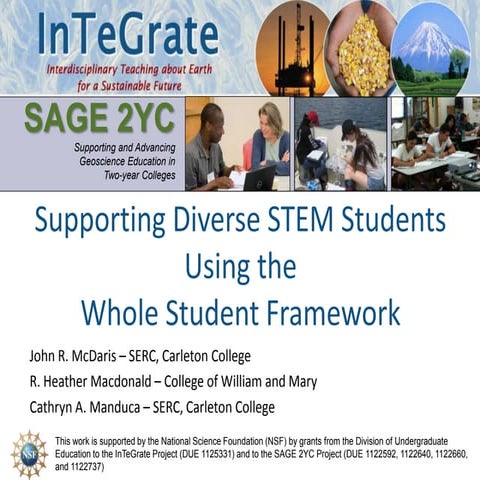 Supporting Diverse STEM Students using the Whole Student Framework | PPT