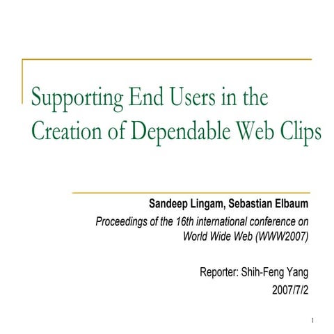 CD-LOR SRU Tool | PPT