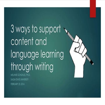Supporting content and language learning through writing | PDF