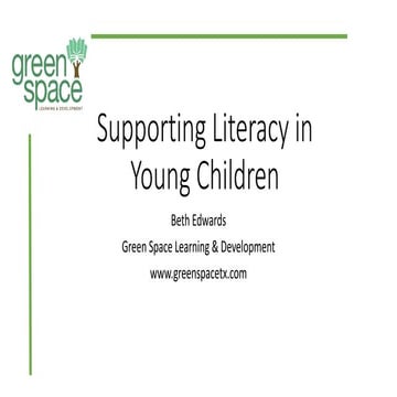 Supporting Literacy in Young Children | PPT