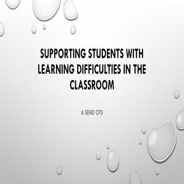 Supporting SEND in the Classroom-2.pptx. | PPT