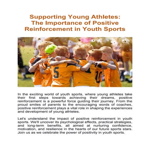 Supporting Young Athletes: The Importance of Positive Reinforcement in ...