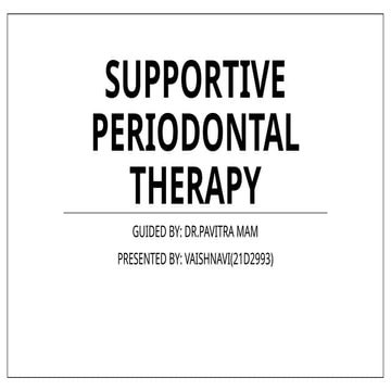 Supportive periodontal therapypptxxxtttttt | PPTX