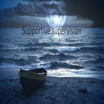 Supportive supervision | PPT