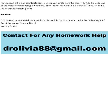 Suppose an ant walks counterclockwise on the unit circle from the poi.pdf