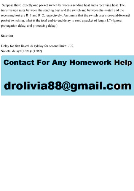 Suppose There Exactly One Packet Switch Between A Sending Host And Apdf