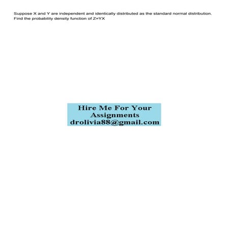 Suppose X and Y are independent and identically distributed .pdf