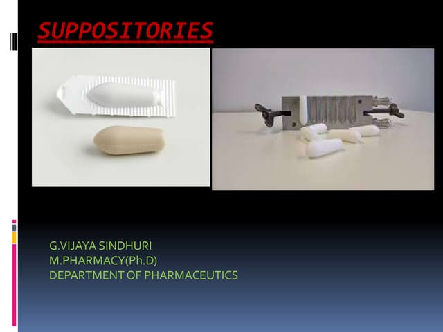 Suppository - Types & Formulation | PDF