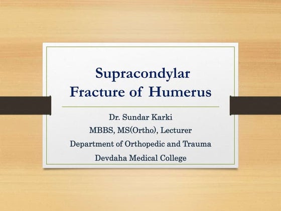 shaft of humerus fracture orthopedics ppt | PPTX | Death, Injury, or ...