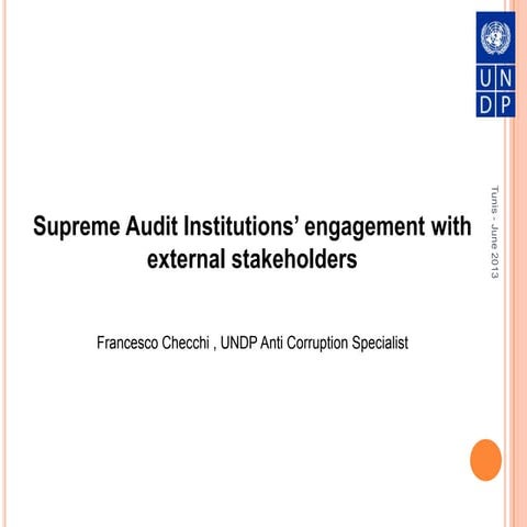 Supreme Audit Institutions’ Engagement with External Stakeholders | PPTX