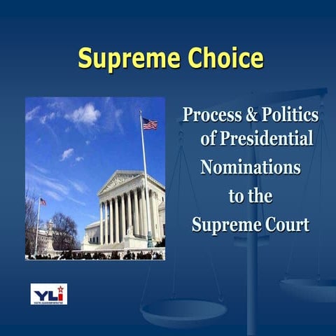 Supreme court nomination process | PPT | Elections | Politics