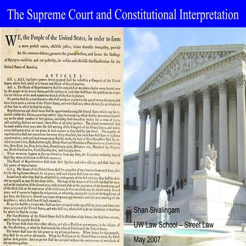 The Judicial Branch | The US Supreme Court | PPTX