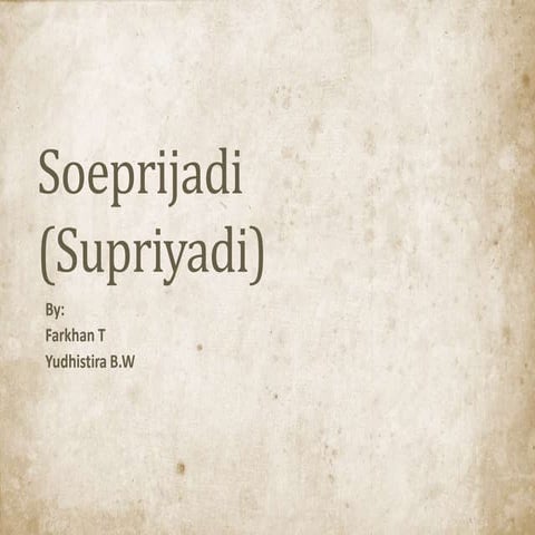 Supriyadi | PPT