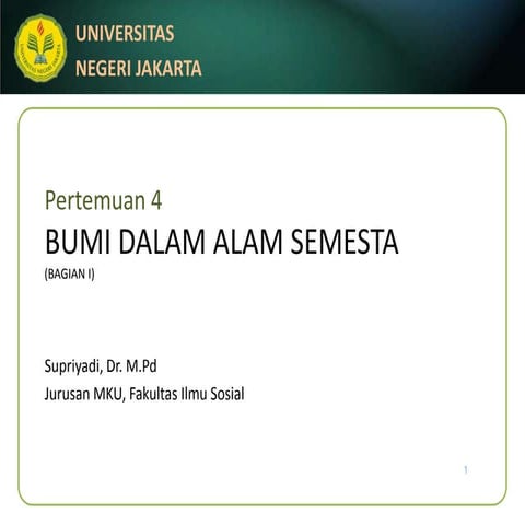 Supriyadi pengantar ilmu kealaman dasar (iad) pert 4 | PPTX