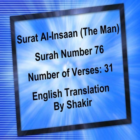Surah # 76 Surah Al-Insaan | PPS | Islam | Religion & Spirituality