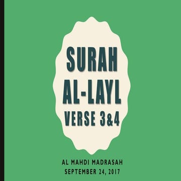 Commentary of the Noble Quran - Chapter 108 - Surah al-Layl - Part 3 ...