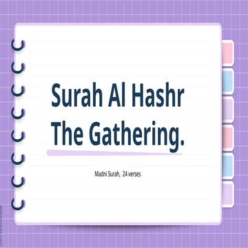 Surah Al Hashr 1 till 4.pptx islamic classes | PPTX