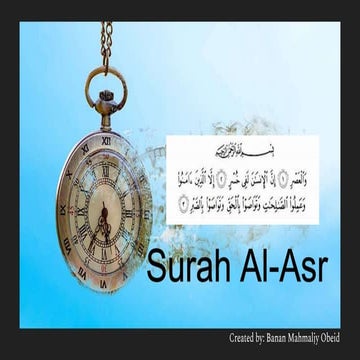 Surah Al-Asr for kids | PPTX