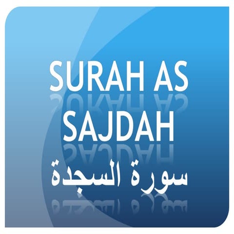 Surah as sajdah | PPTX | Islam | Religion & Spirituality