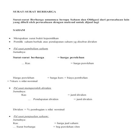 Surat berharga saham | PDF