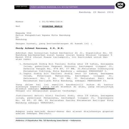 Replik dalam perkara perdata | DOCX