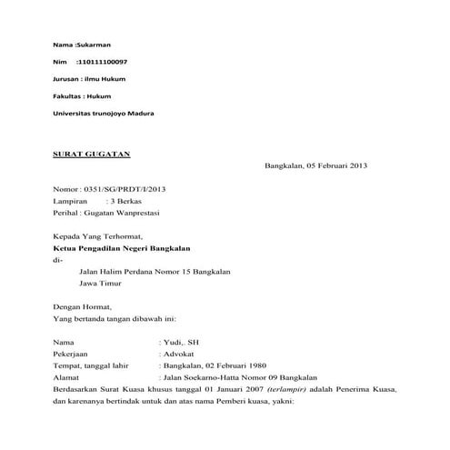 Replik dalam perkara perdata | DOCX