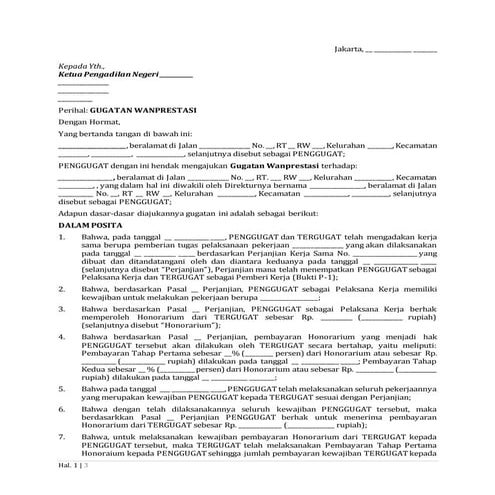 Replik dalam perkara perdata | DOCX