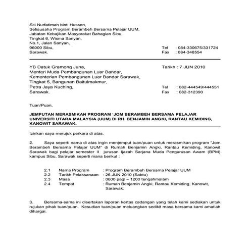 Surat jemputan | DOC