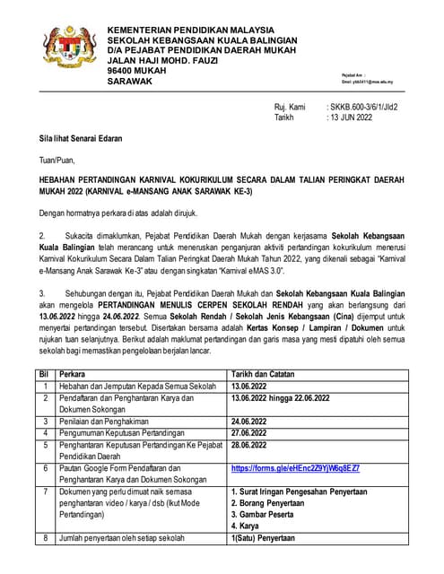 Surat jemputan program jom ke sekolah skpm | DOCX