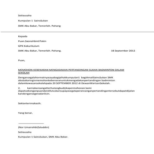 Surat kebenaran | DOCX