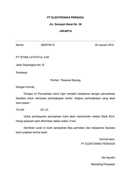 Contoh Surat Masuk dan Surat Keluar | DOCX