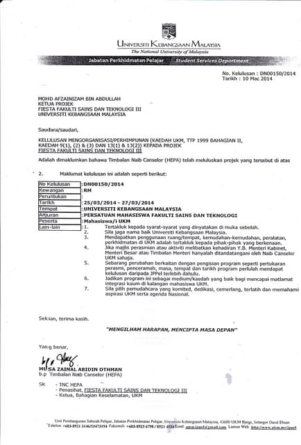 Surat kelulusan program | PDF