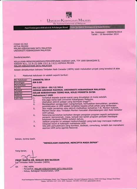 Surat kelulusan | PDF