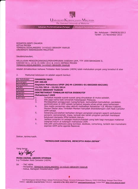 Surat kelulusan | PDF