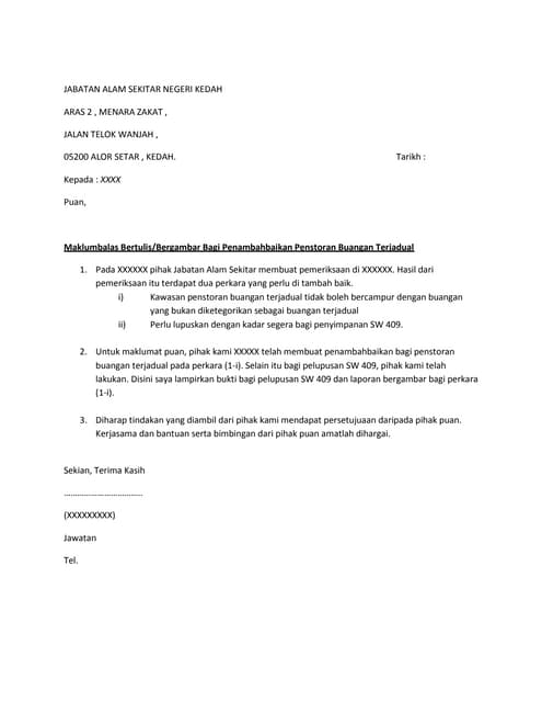 Surat Kepada Kerajaan (JKKP) | PDF