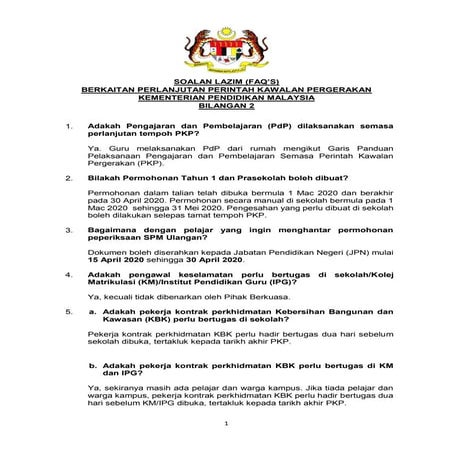 Surat kpm stay at home | PDF