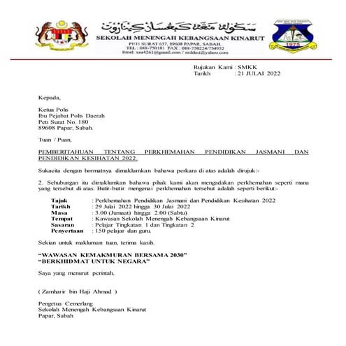 Surat Makluman Kepada Polis.doc