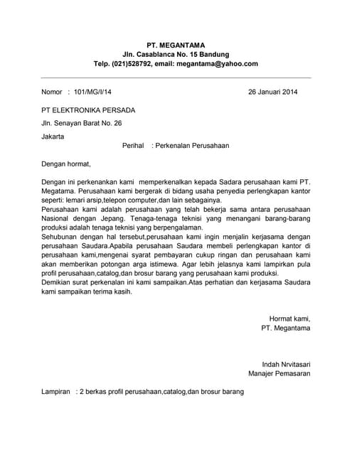 Contoh Surat Masuk dan Surat Keluar | DOCX