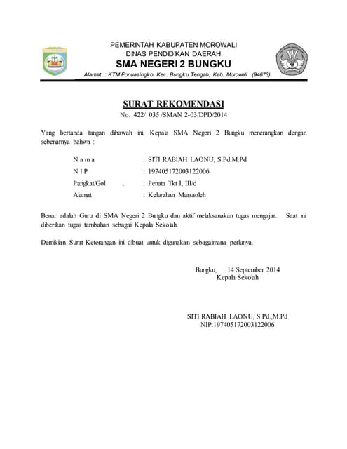 Contoh Surat Keterangan Peringkat Kelas Sma - Delinewstv