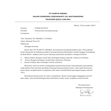 Surat niaga (bahasa indonesia) | DOCX