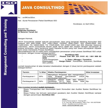 Konsultan ISO 9001, ISO 14001, OHSAS 18001, ISO 22000, TS 16949, TS ...