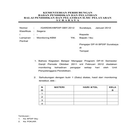 Surat pengajar dp iii | PDF