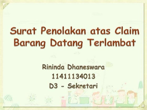 Contoh surat penolakan | DOCX