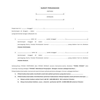 Surat perjanjian | PDF