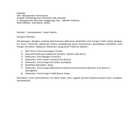 Surat permohonan dokumen | DOCX